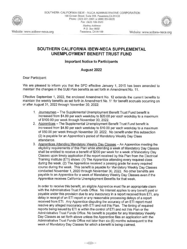 Fillable Online Without further amendment to the Plan, SUB Plan weekly ...