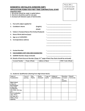 Fillable Online Please paste recent passport size photograph Fax Email ...