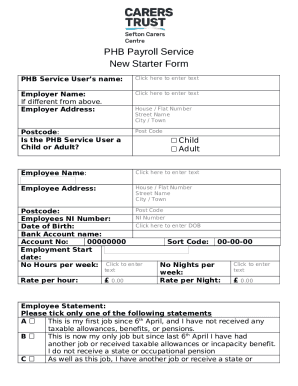 New employee starter : Fill out & sign online - DocHub Doc Template ...
