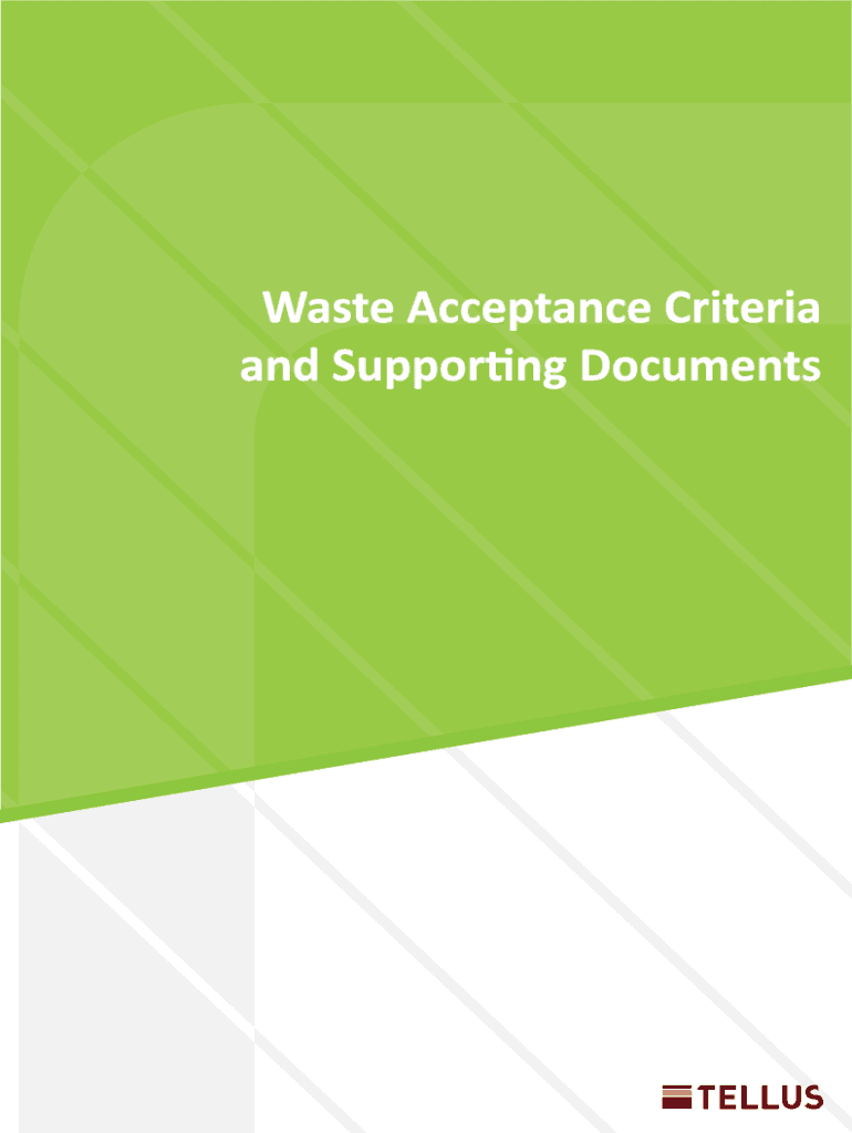 Fillable Online SANDY RIDGE FACILITY WASTE ACCEPTANCE POLICY Fax Email ...