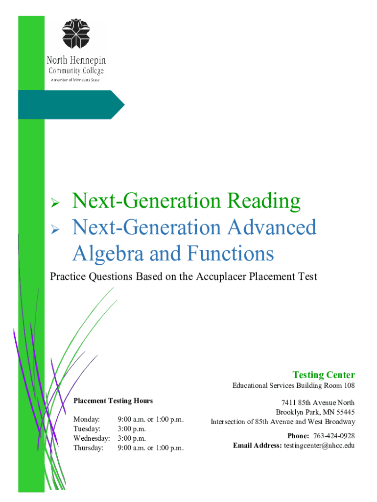 Fillable Online Next-Generation Advanced - Algebra and Functions Fax ...