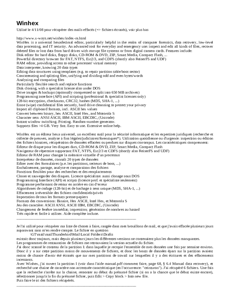 Software for Computer Forensics, Data Recovery, and IT ... Doc Template ...