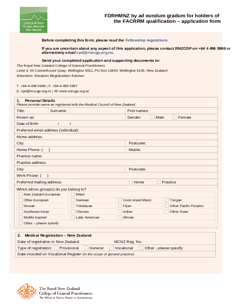 The Royal New Zealand College of General Practitioners ... Doc Template ...
