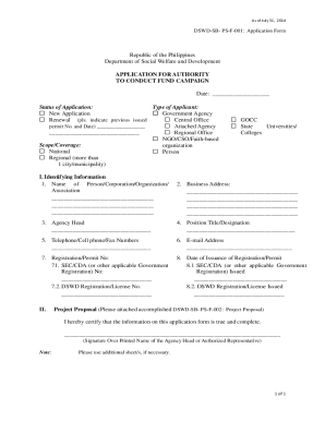 Fillable Online DSWD-SB- PS-F-001: Application Form Fax Email Print ...
