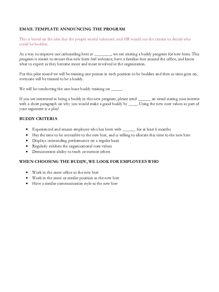 Fillable Online 5 New Employee Announcement Email Template Examples Fax ...