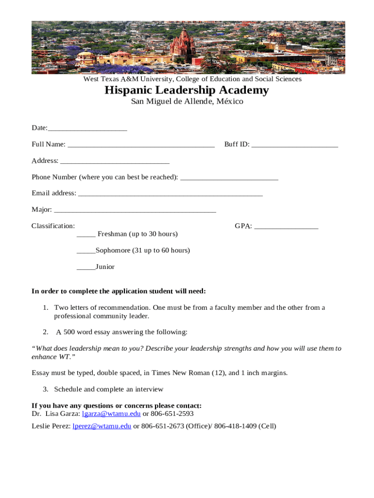 Admissions sWTAMU Doc Template | pdfFiller