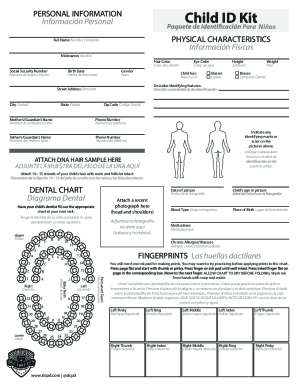 Fillable Online CHILD IDENTIFICATION KIT - Arkansas Attorney General ...