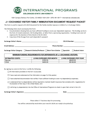 Fillable Online international colostate FAMILY IMMIGRATION DOCUMENT ...