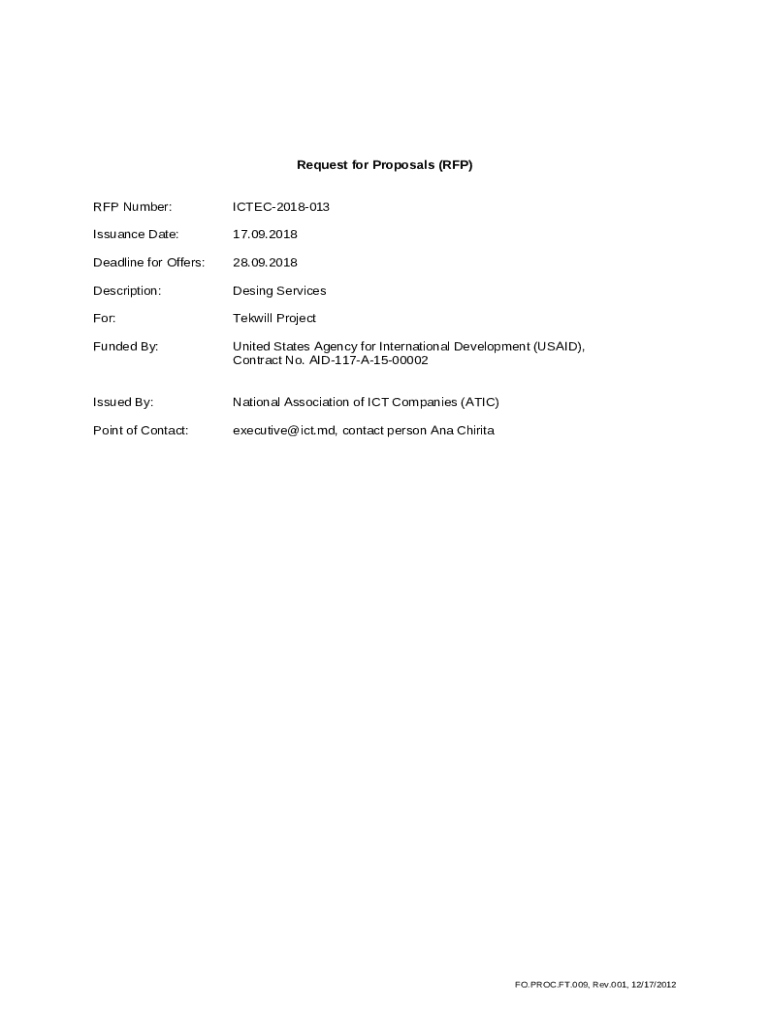 Request for Proposals (RFP): Design Services Provider Doc Template ...