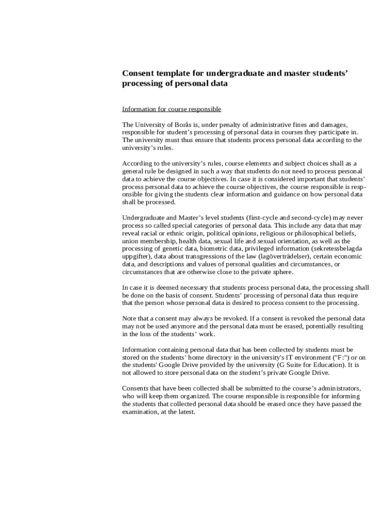 Financial Responsibility and Parental Consent Doc Template | pdfFiller