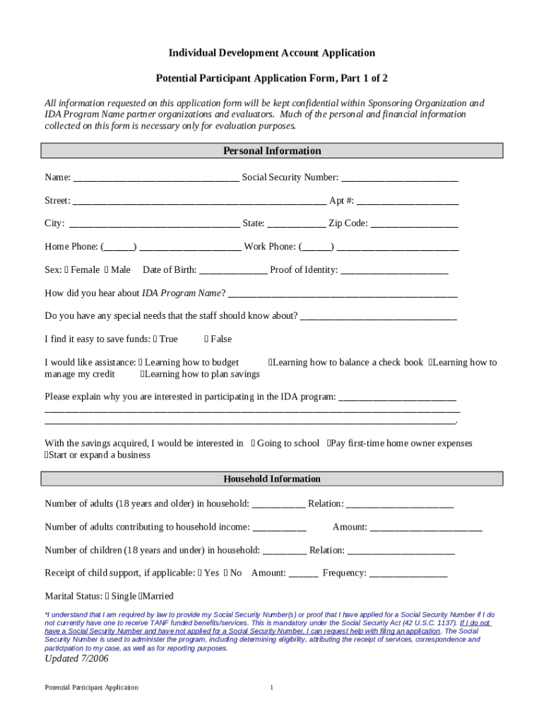 Individual Development Account Application - FloridaJobs.org Doc ...