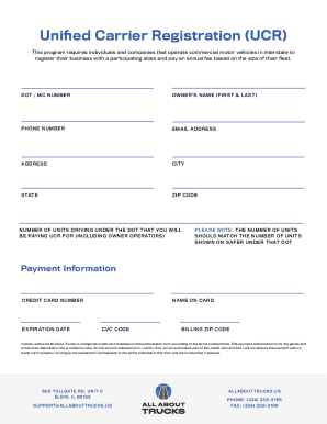 Fillable Online Learn How to Register Unified Carrier Registration (UCR ...