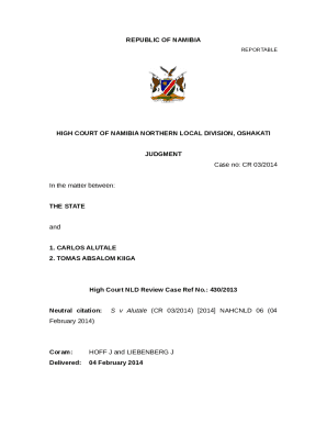 86 - NAMIBIA SUPERIOR COURTS Doc Template | pdfFiller