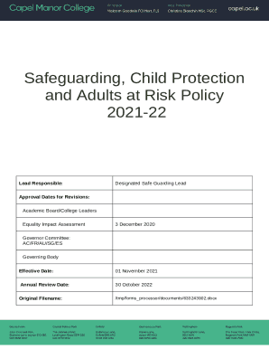 Safeguarding Procedures - Queen's University Doc Template | pdfFiller