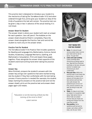 Fillable Online TerraNova Test (Also Terra Nova) Overview - Testing Mom ...