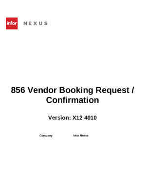 856 Ship Notice/Manifest - Infor Nexus Doc Template | pdfFiller