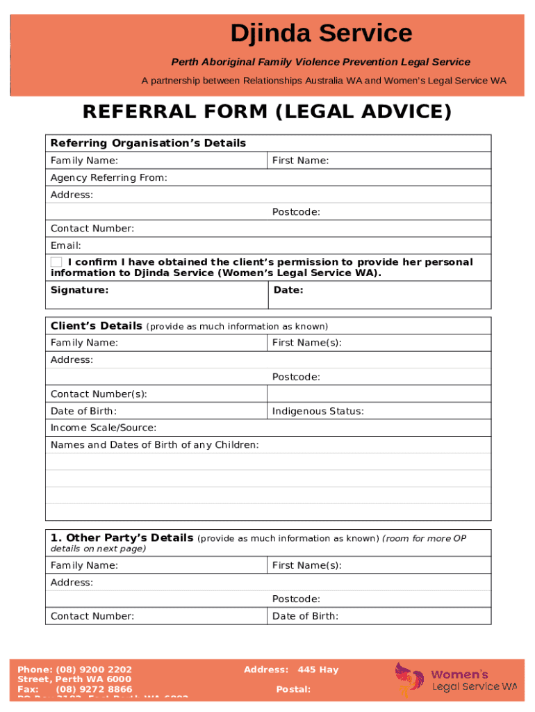 SAMPLE AT FOR A DIRECTORY OF REFERRAL ... Doc Template | pdfFiller