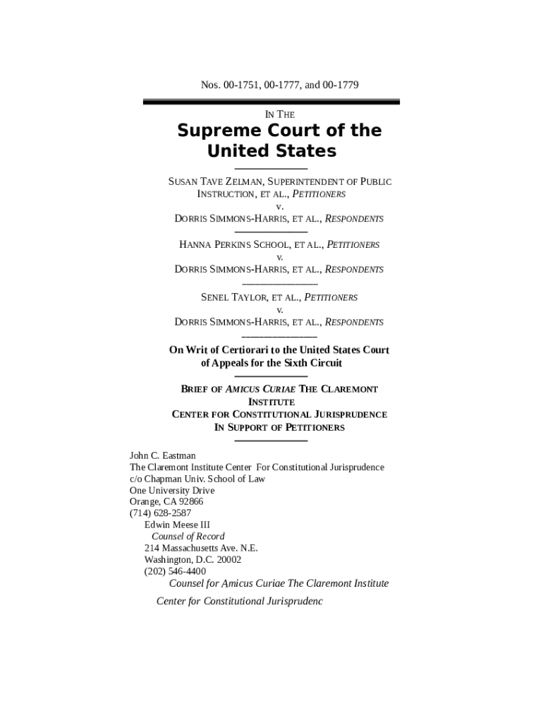 Zelman v. Simmons-HarrisThe First Amendment Encyclopedia Doc Template ...