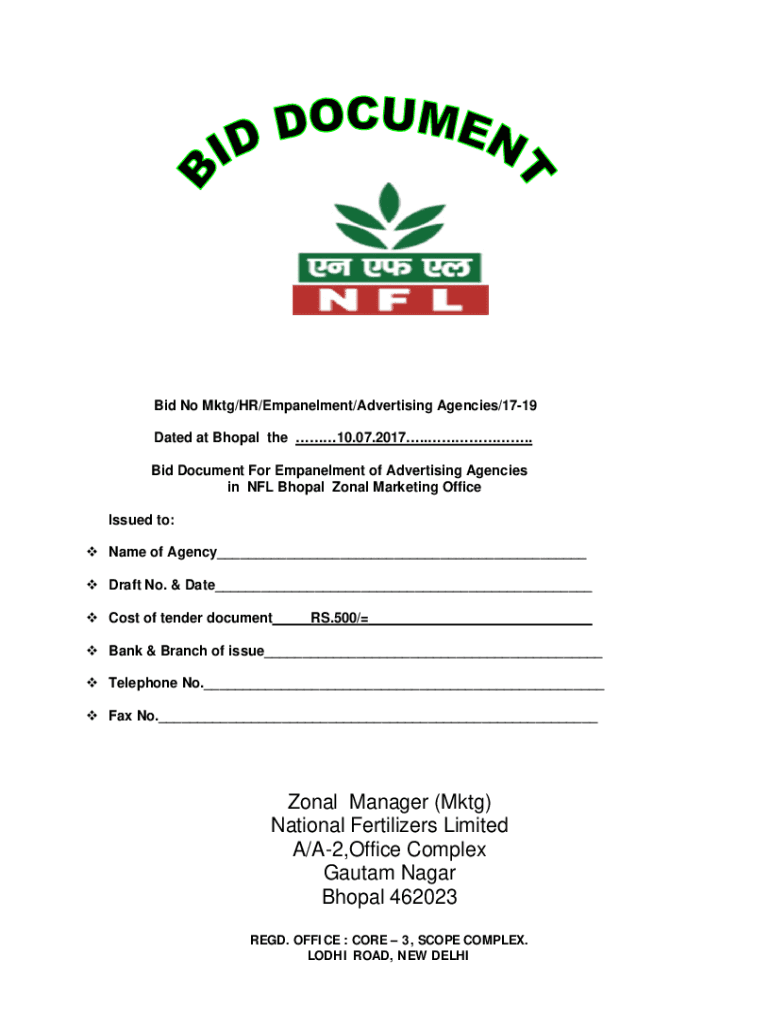 Fillable Online Request for Proposal (RFP) For Empanelment of Advertising ... Fax Email Print ...