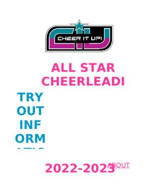 CHEER IT UP Doc Template | pdfFiller