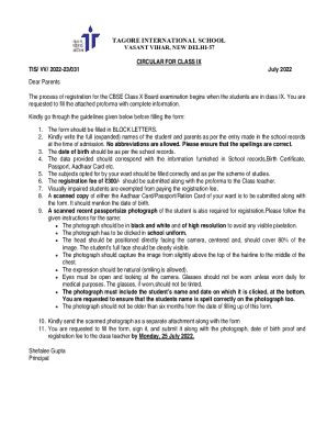 Fillable Online Tagore International School (TIS), Vasant Vihar, New ...