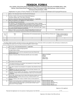 Fillable Online Pension Form - CAO Fax Email Print - pdfFiller