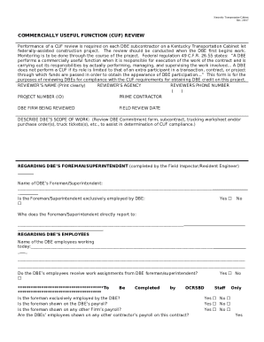 Monitoring II - CUF Review - KYTC - transportation ky Doc Template ...