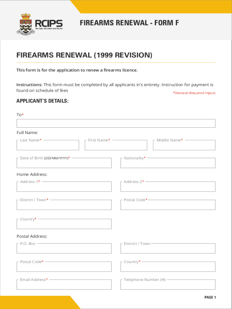Fillable Online 03Firearms Regulations Form F.cdr Fax Email Print - pdfFiller