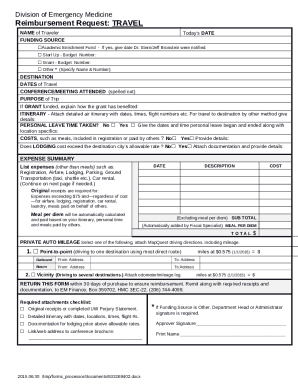 Reimbursement and Invoice Processing Doc Template | pdfFiller