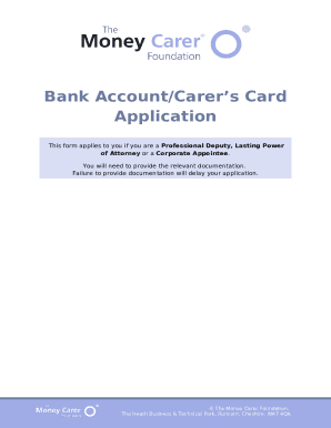 Application for Victorian Carer Card Doc Template | pdfFiller