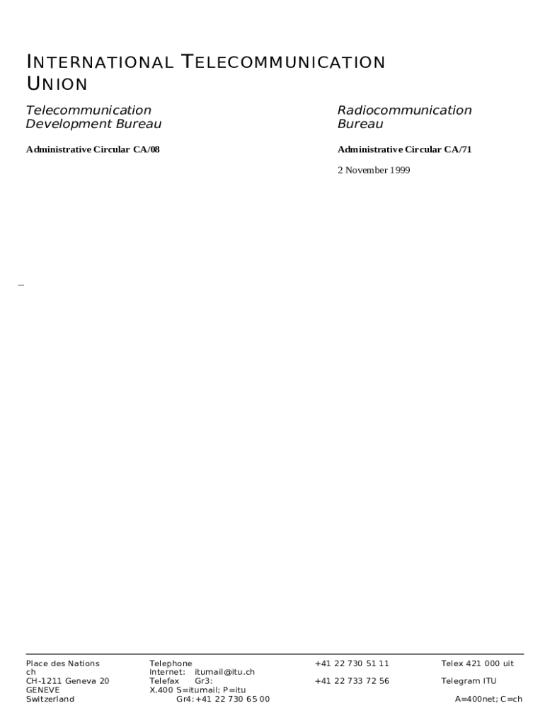 Telecommunication Radiocommunication Development ... - ITU Doc Template ...
