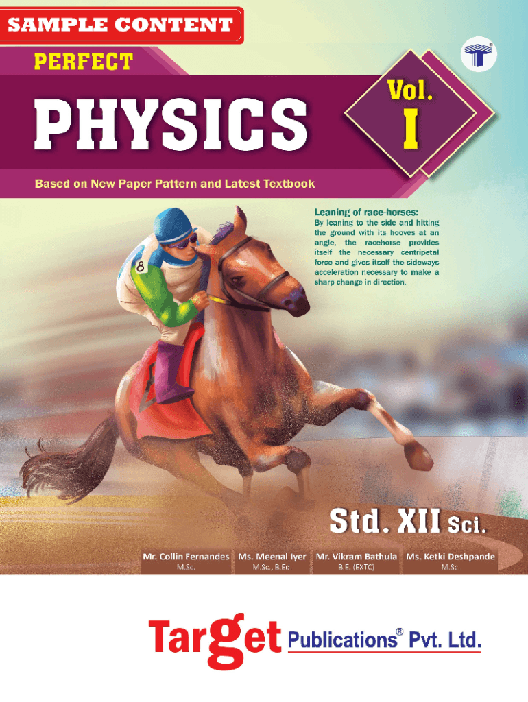 Fillable Online Sample pdf of Std 12th Perfect Physics-I. Download Std 12th Perfect Physics-I by ...