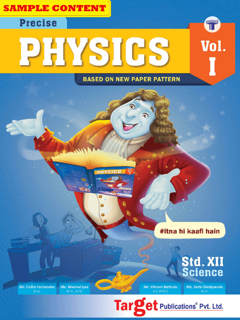 Fillable Online Sample pdf of Std 12th Precise Physics - I. Download Std 12th Precise Physics ...