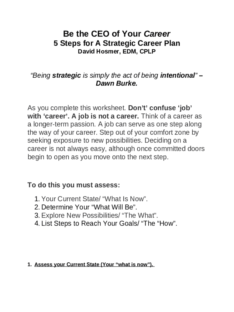 Career Development Action Plan - Momentum Doc Template | pdfFiller