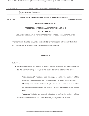 Fillable Online Protection of Personal Information Act (4/2013 ...