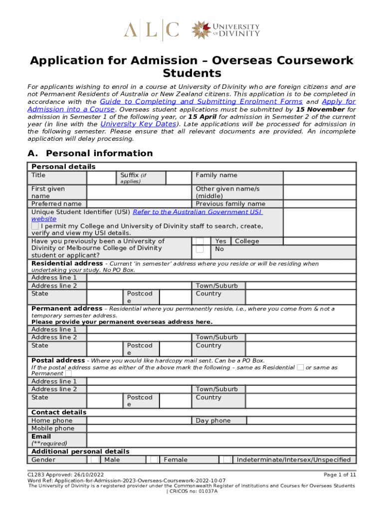 International Coursework Direct Application Coversheet - alc edu Doc Template | pdfFiller