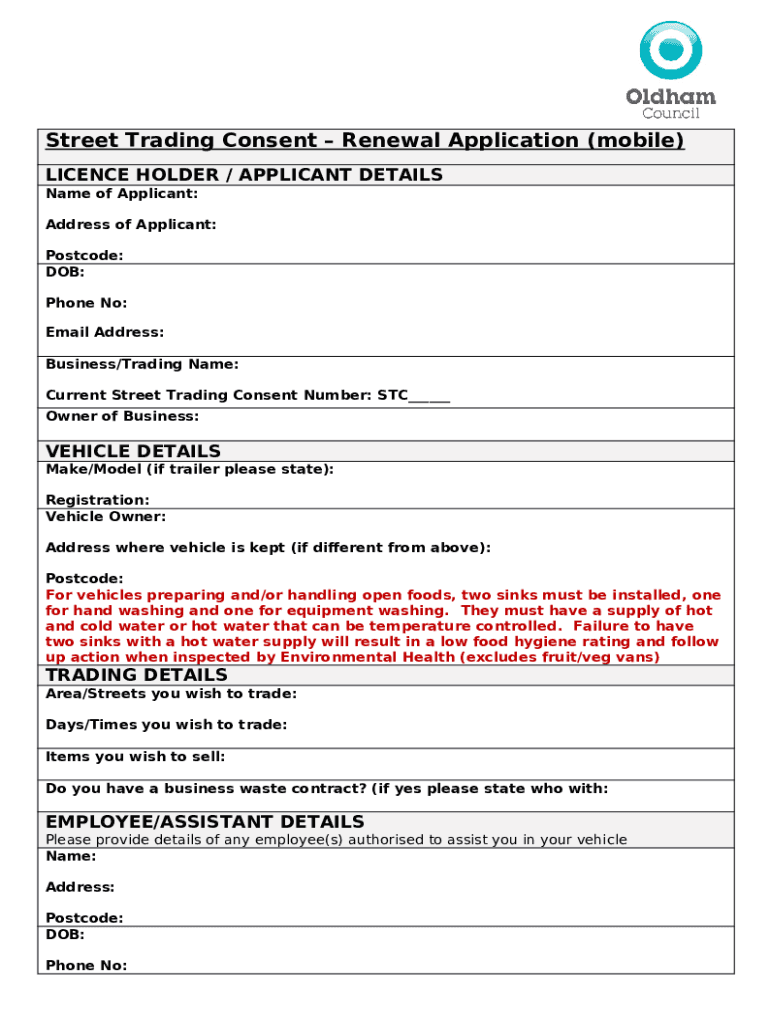 Street Trading Consent - Applying for a LicenceTorfaen ... Doc Template ...