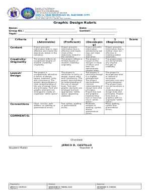 GRAPHIC DESIGN RUBRIC - Cab Calloway School of the Arts Doc Template ...