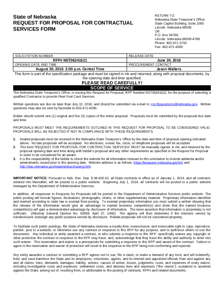 request for proposal for contractual services Doc Template | pdfFiller