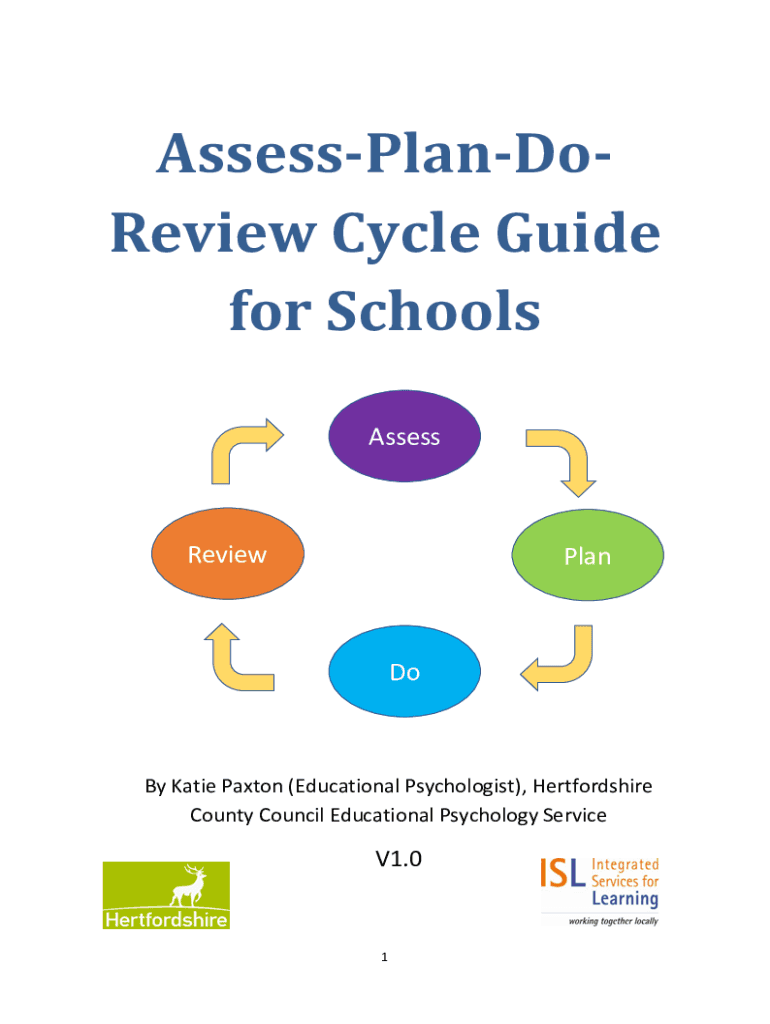 Fillable Online Assess-Plan-Do- Review Cycle Guide for Schools - DSPL3 ...