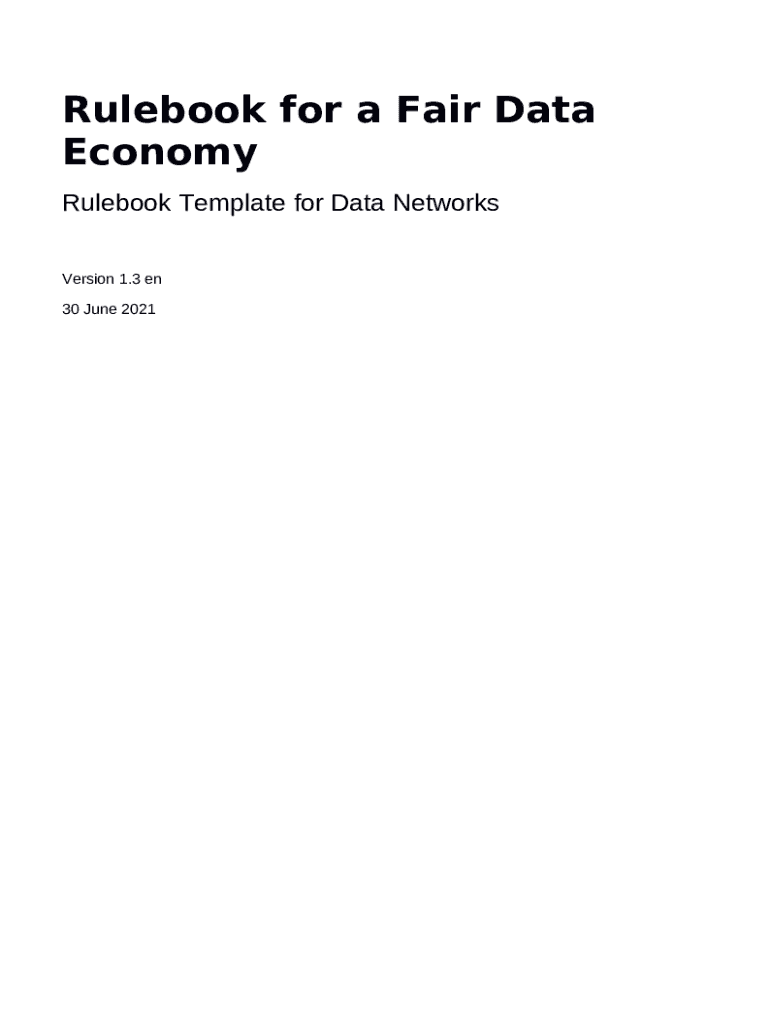 RULEBOOK TEMPLATE FOR DATA NETWORKs - Sitra Doc Template | pdfFiller