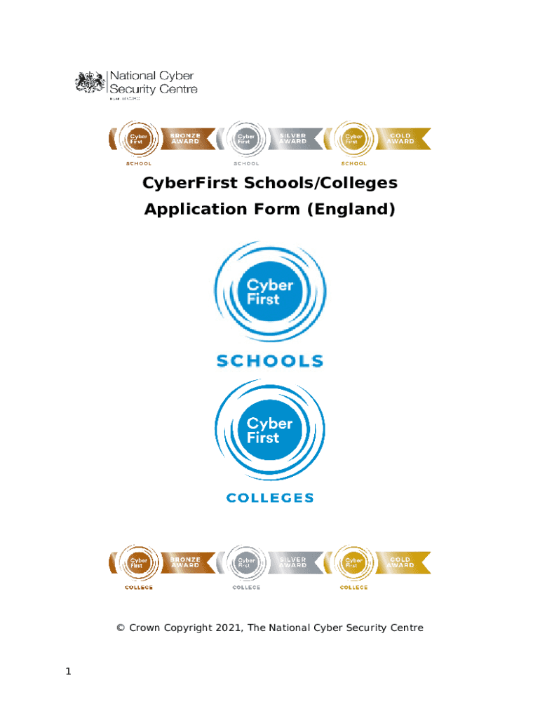 CyberFirst Schools/Colleges Application (England) Doc Template | pdfFiller