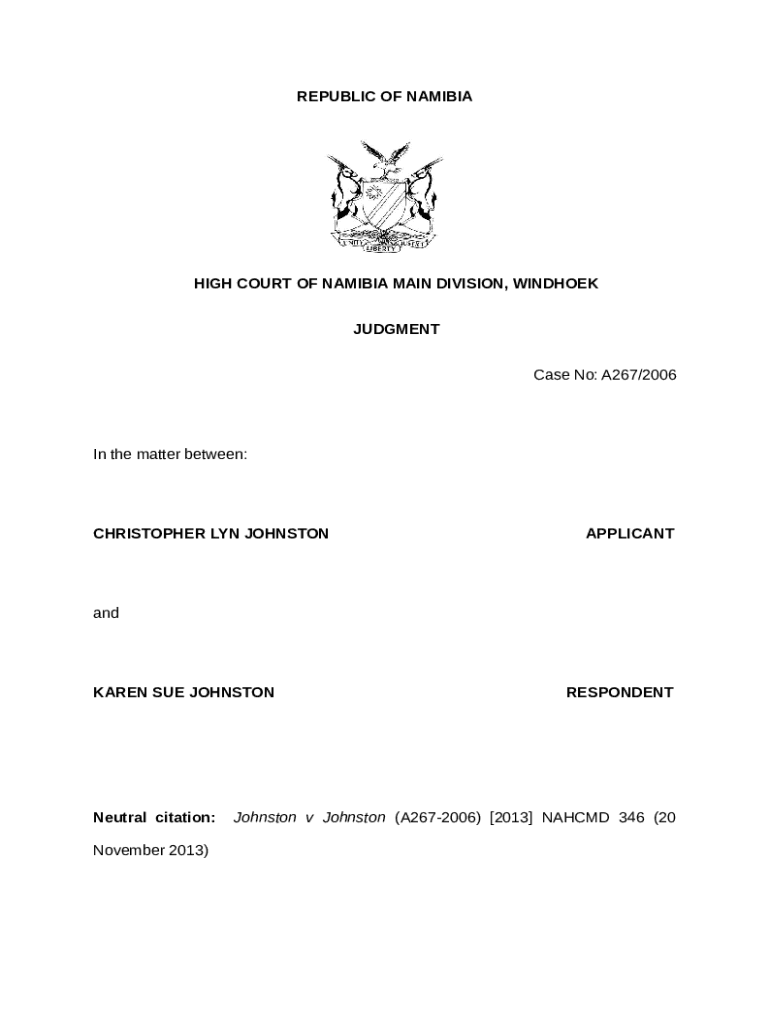 56 - NAMIBIA SUPERIOR COURTS Doc Template | pdfFiller