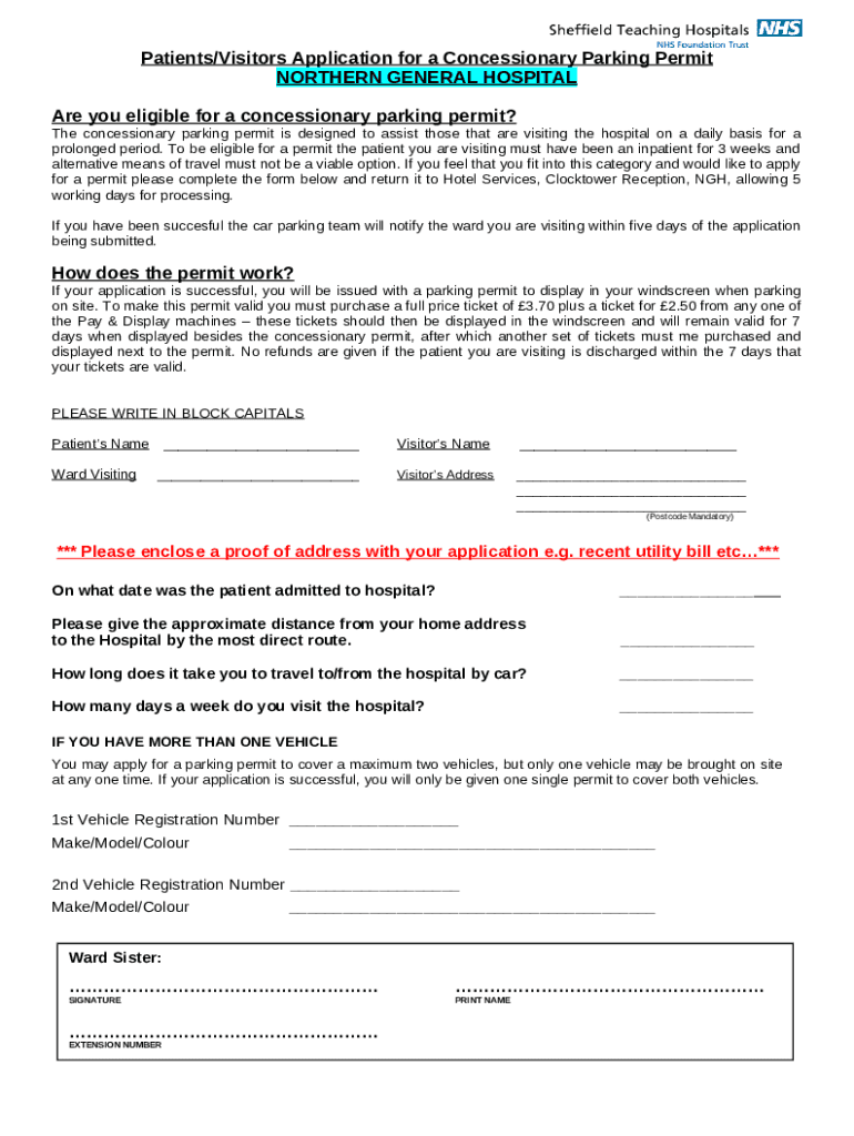 Vehicle Parking Policy The Pennine Acute Hospitals NHS Trust Doc Template | pdfFiller