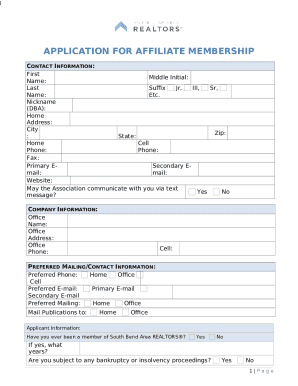 Get the free MEMBERSHIP APPLICATION First Name ... Doc Template | pdfFiller