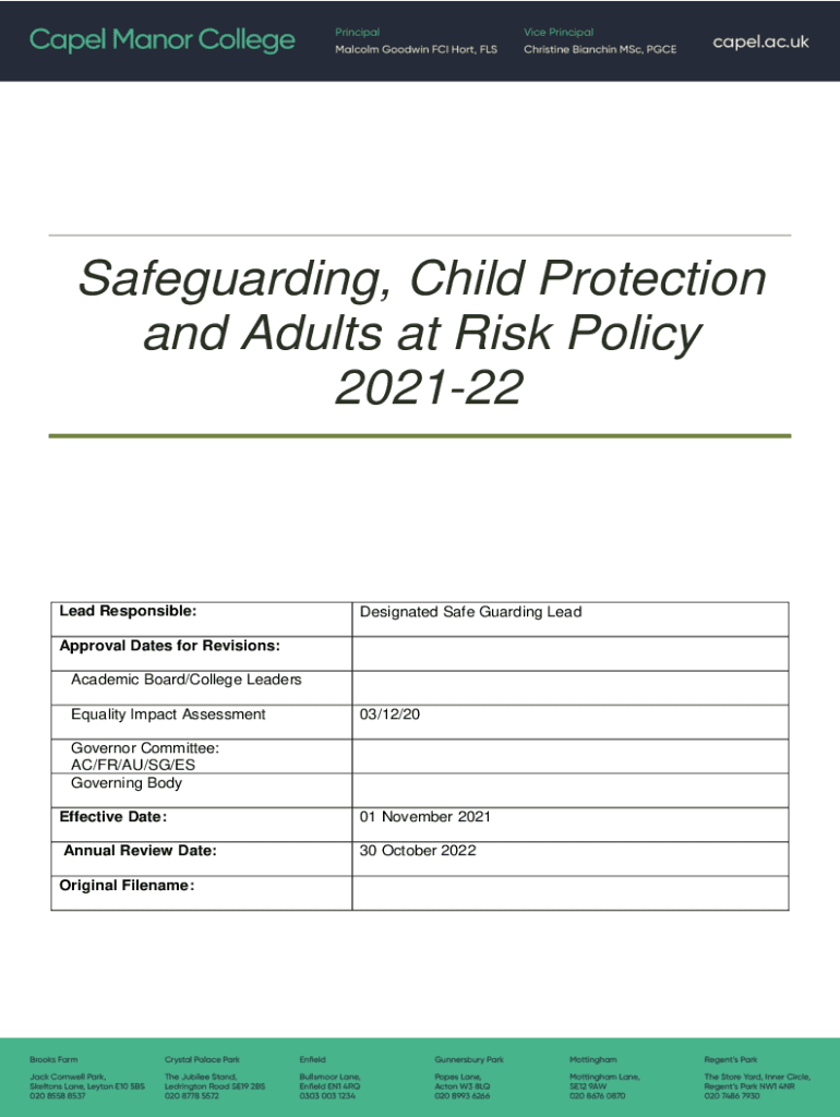 Fillable Online Role of the designated safeguarding lead (DSL) Fax ...