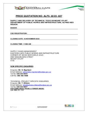 Fillable Online Quotations - Department of Public Works Fax Email Print ...