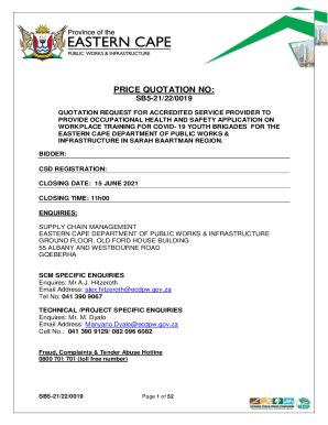 Fillable Online QUOTATION REQUEST FOR ACCREDITED SERVICE PROVIDER TO ...