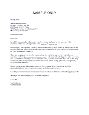 Fillable Online sample letter and itinerary Fax Email Print - pdfFiller