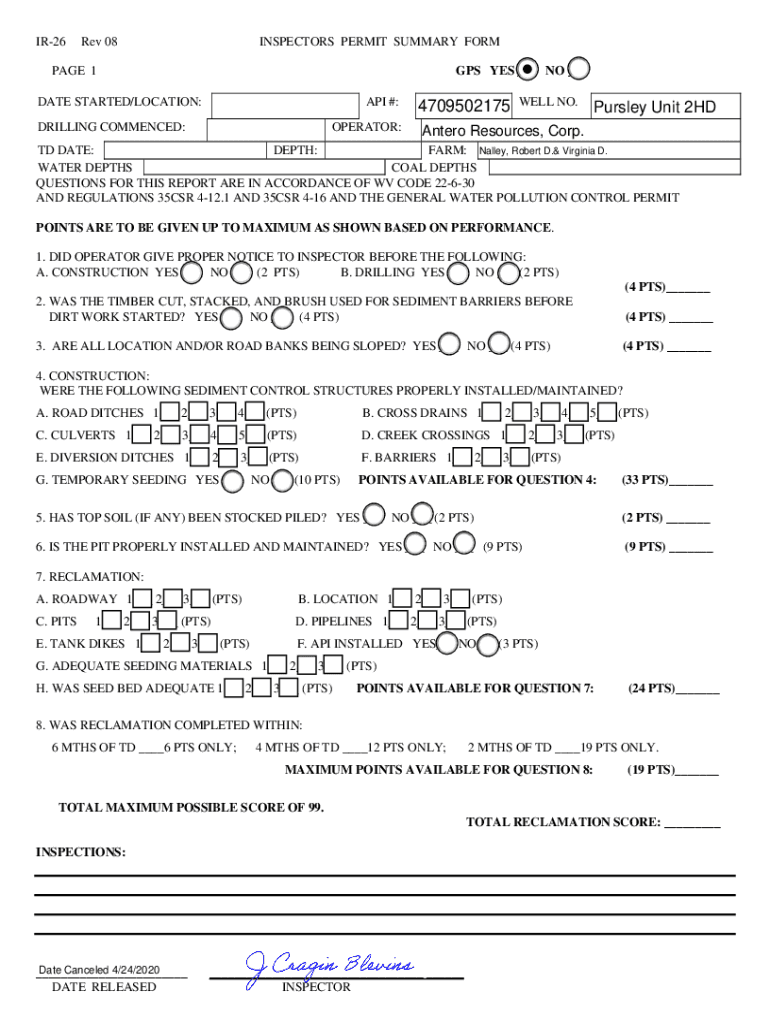 Fillable Online downloads wvgs wvnet 4709502175 Pursley Unit 2HD Fax Email Print - pdfFiller